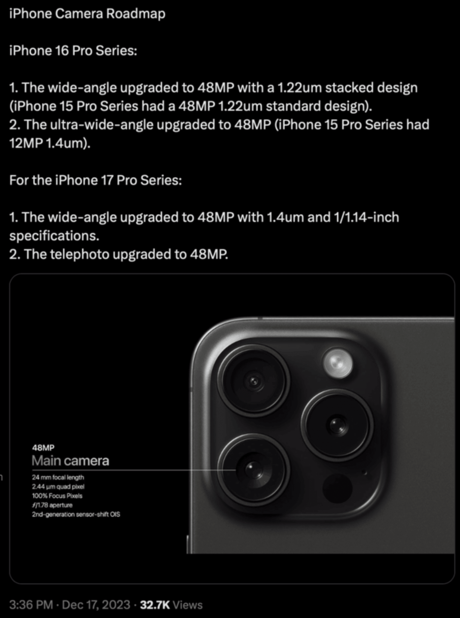 iPhone 16 Pro: Stacked Sensors and a 48MP Ultra-Wide Camera - Gizcoupon